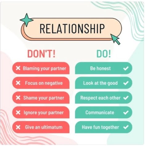 Dos and Don'ts in Healthy Relationships